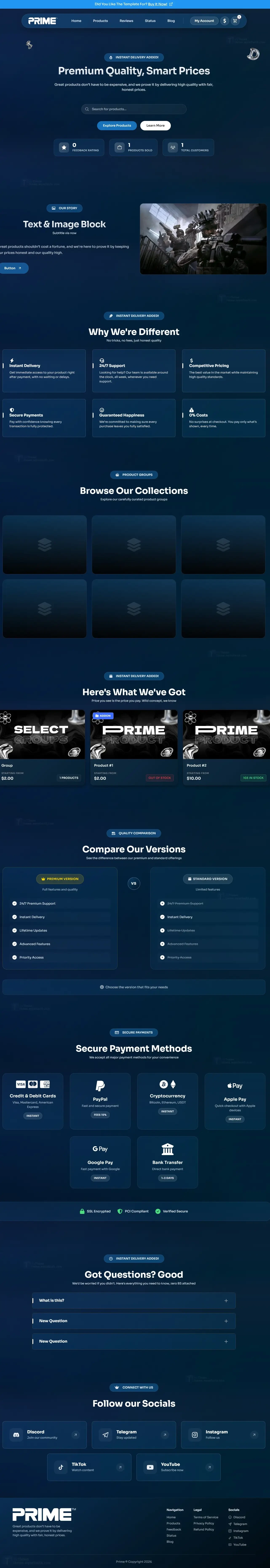 Prime | Theme (Blue) - Theme | Best SellAuth Templates